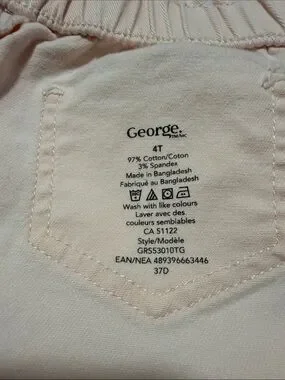 George | Bottoms | George Light Pink Elastic Waist Paperbag Shorts ...